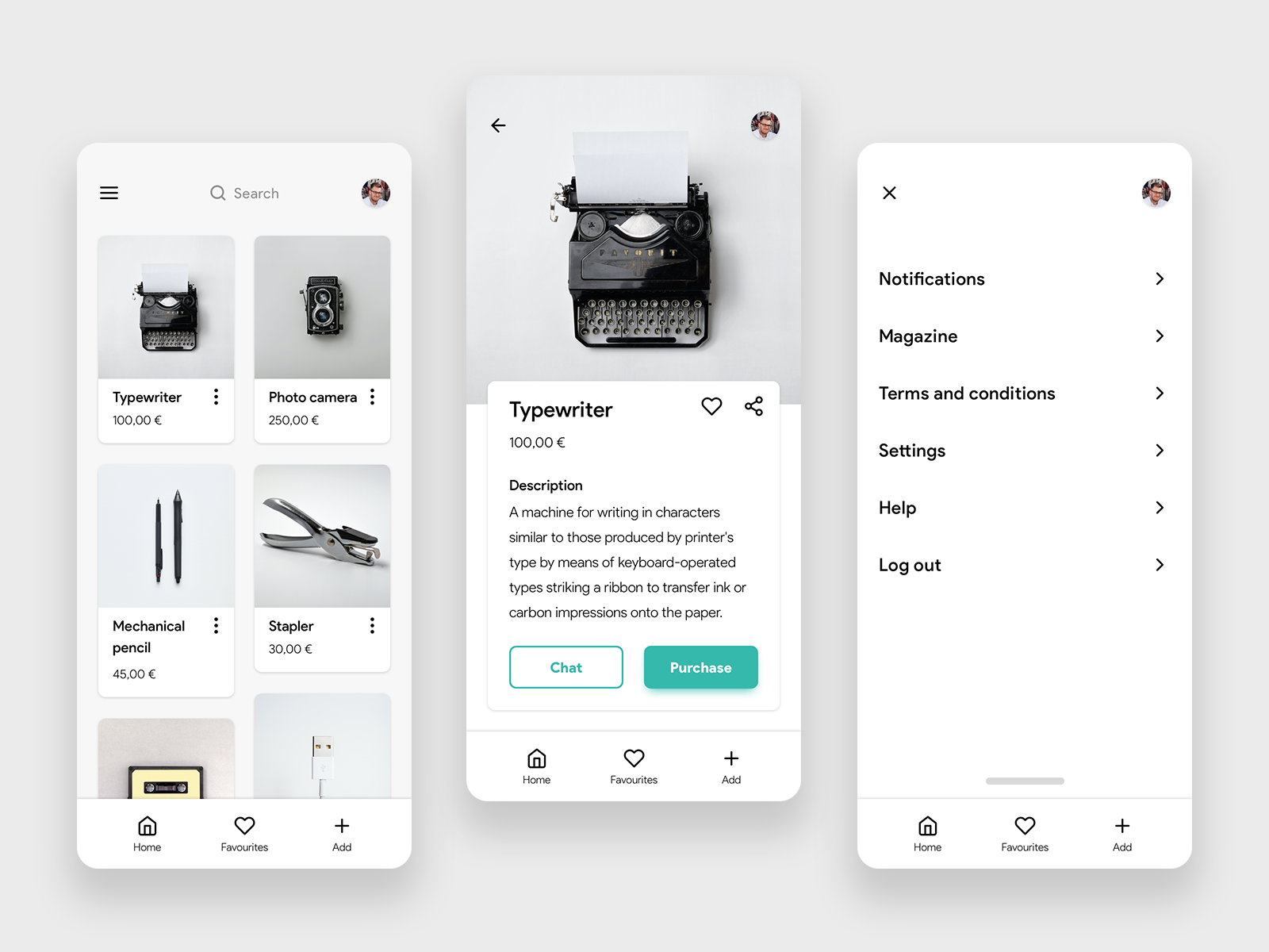 Second-hand app by Guillermo López on Dribbble