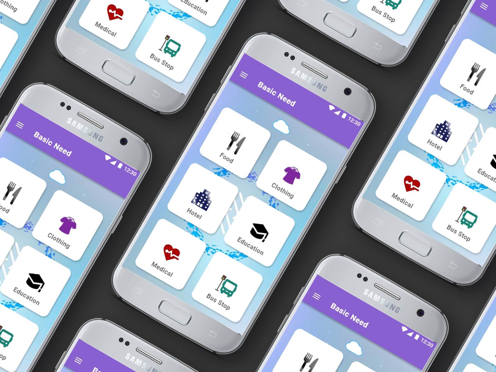 Basic Need App Home Screen by MD. MONWAR SIDDIQ on Dribbble