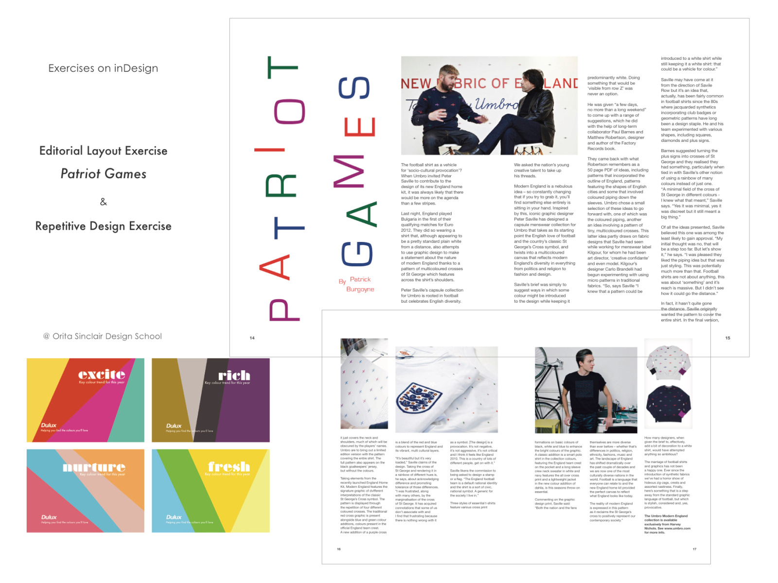 inDesign exercises done in Orita Sinclair Design School by Pamela Leong ...