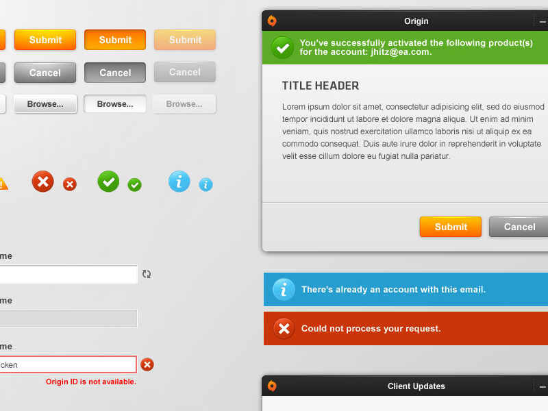 Origin GUI by Janelle Hitz on Dribbble