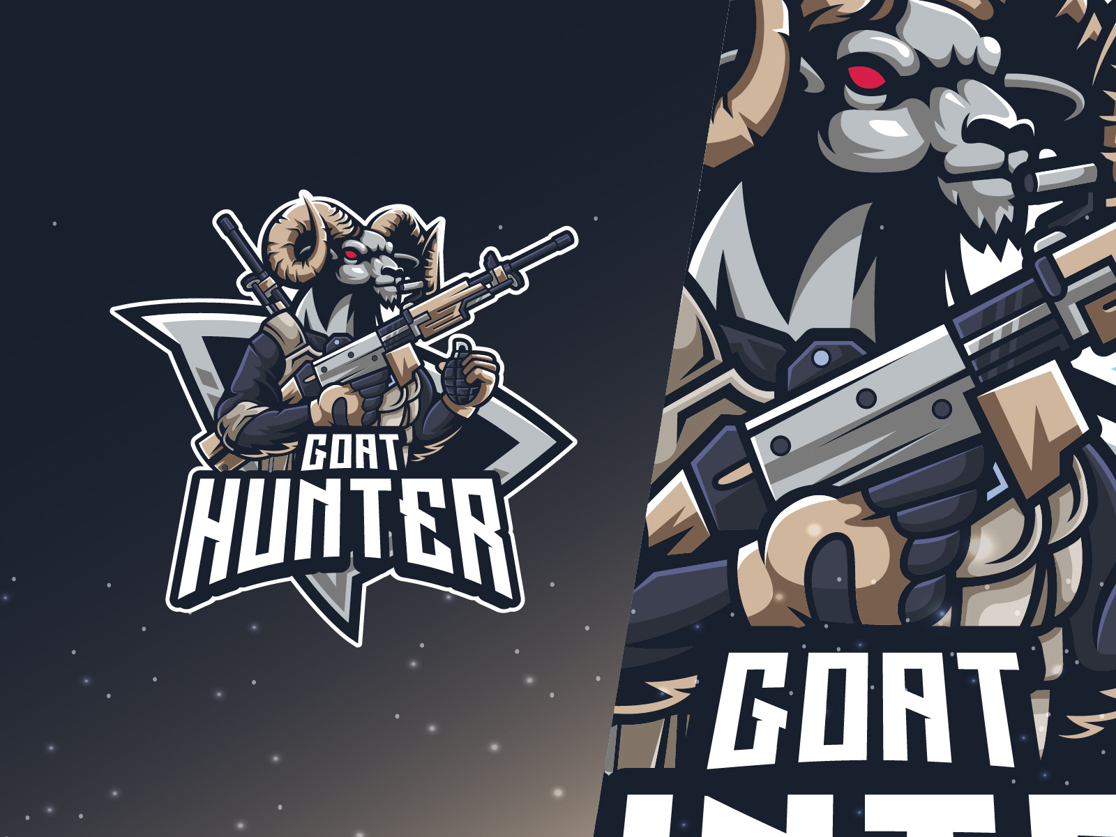 Goat Hunter Logo by Malik alamsyah on Dribbble
