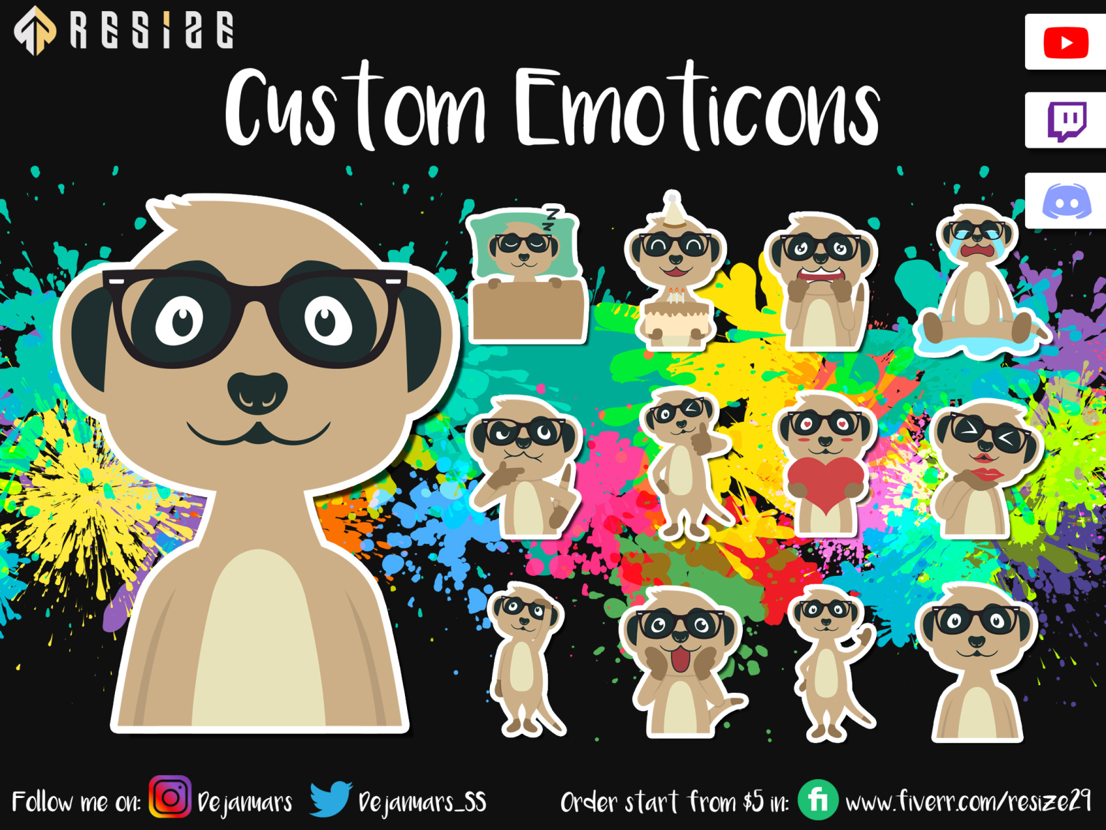 Meerkat Emoticon Concept🎨 (SOLD) by RESIZE.co on Dribbble