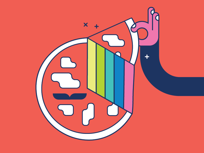 Rainbow pizza by Ile No on Dribbble