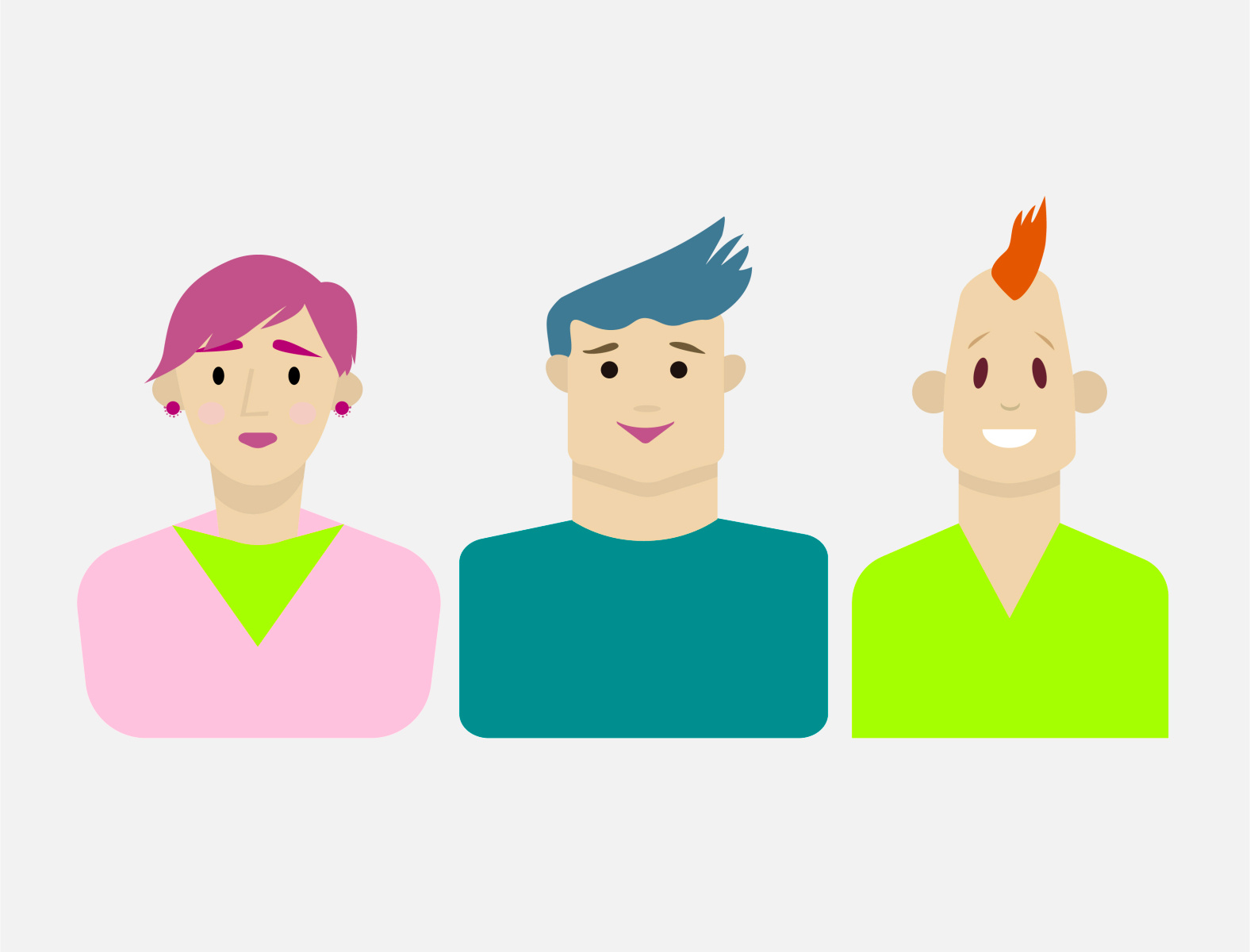 3 amies by yuriko on Dribbble