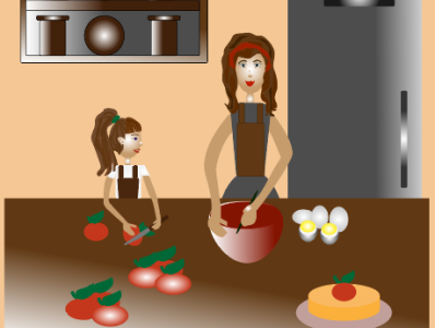 cooking at home, cooking vector graphics illustrat by Elena on Dribbble