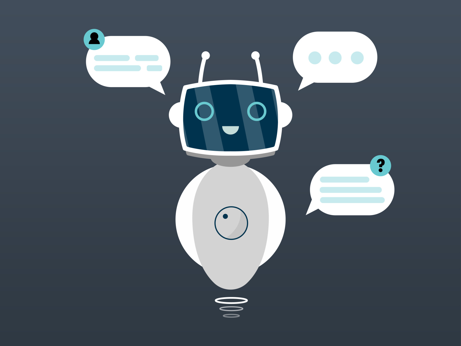 Chat Robot Flat Design by Hakan Ovacık on Dribbble