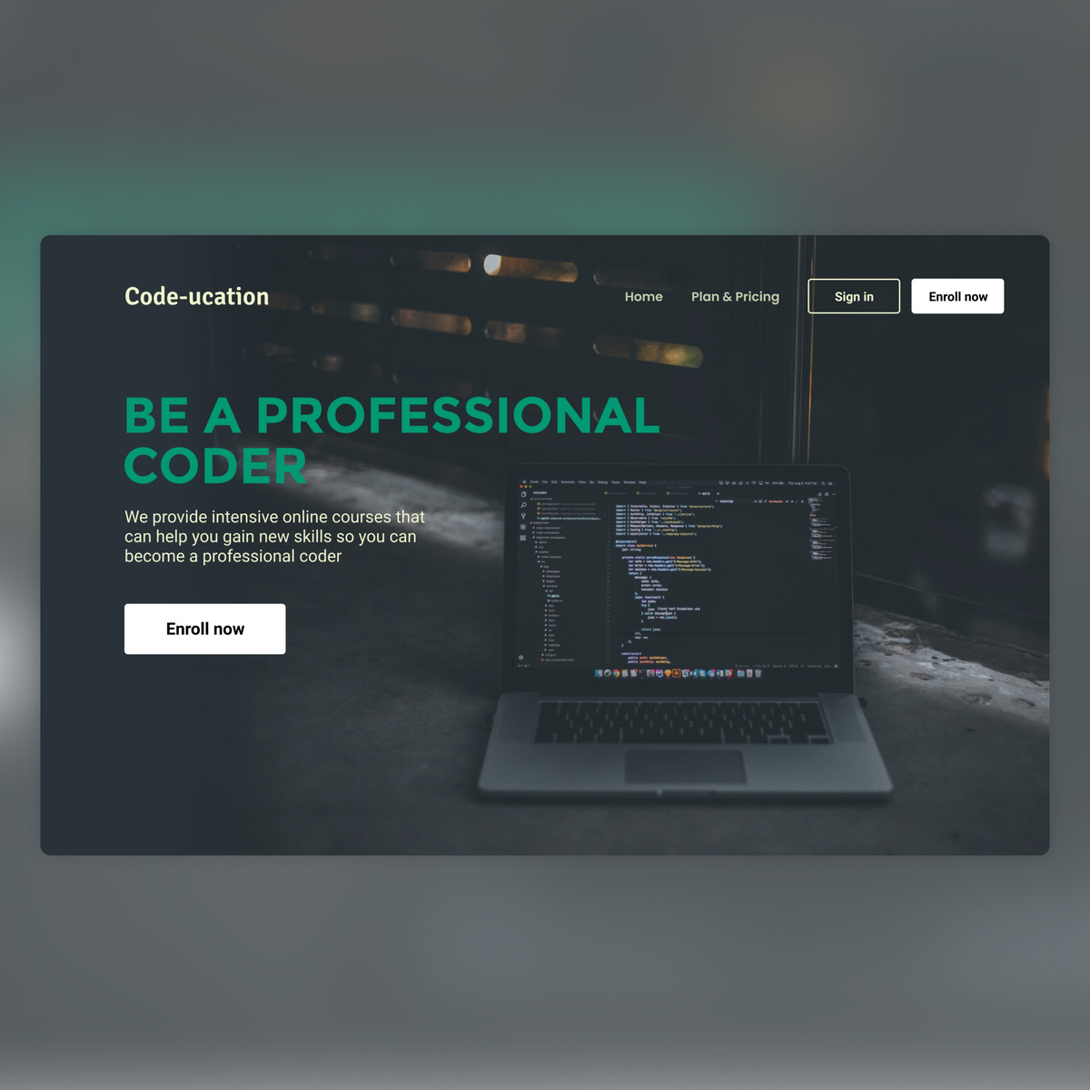 Online Course Coder by Achmad Teguh P on Dribbble