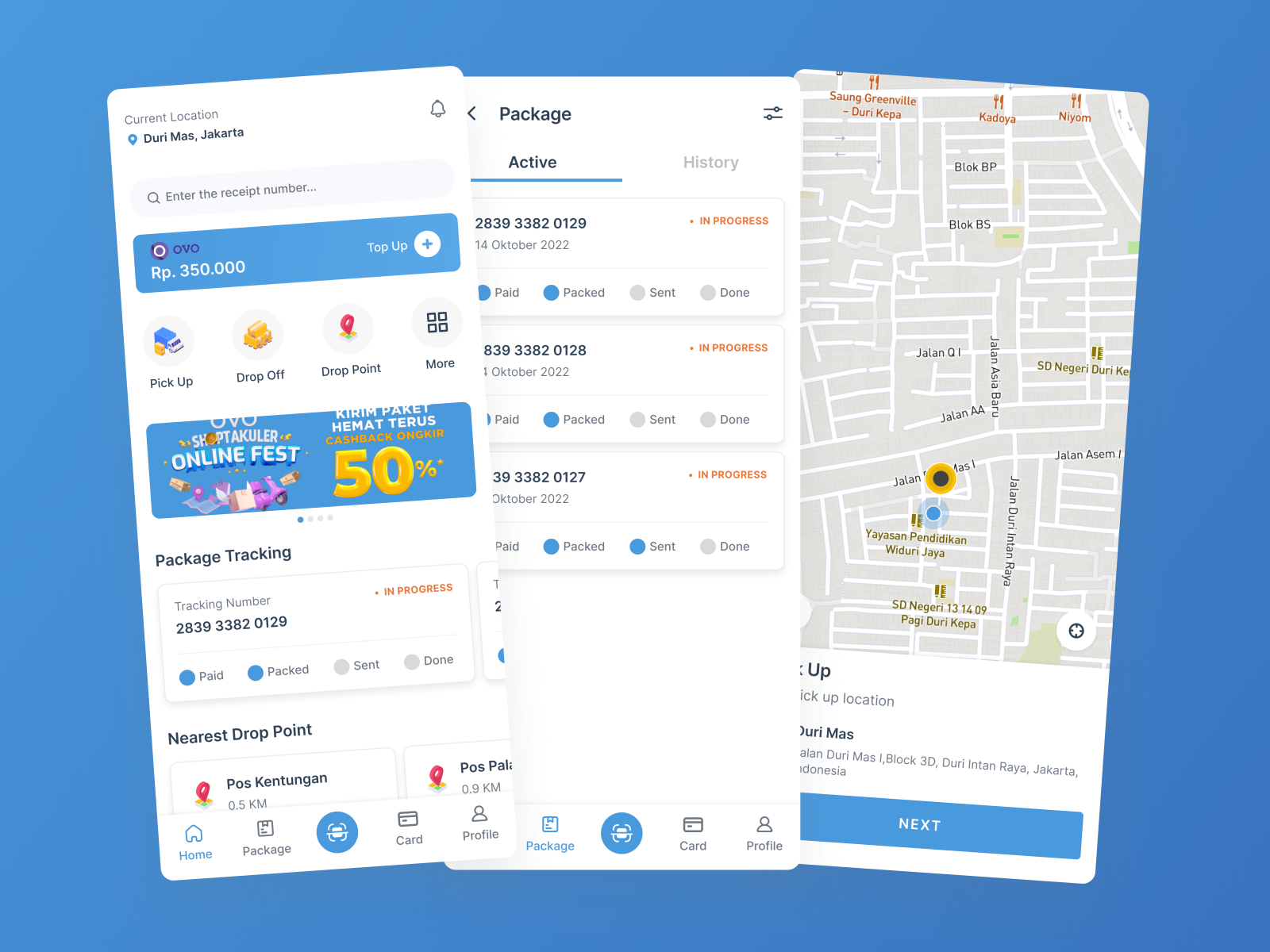 Dipaket.in App by Ferdy Erlangga on Dribbble
