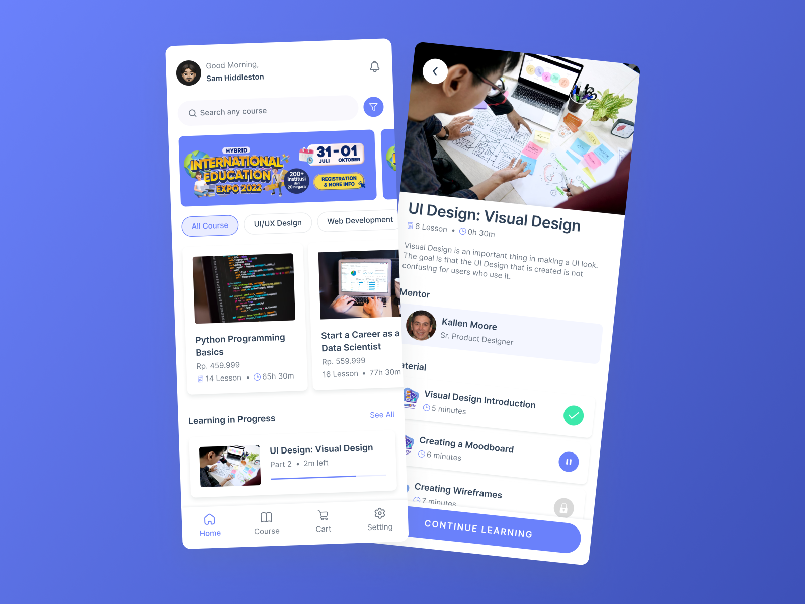 Online Course Mobile App by Ferdy Erlangga on Dribbble