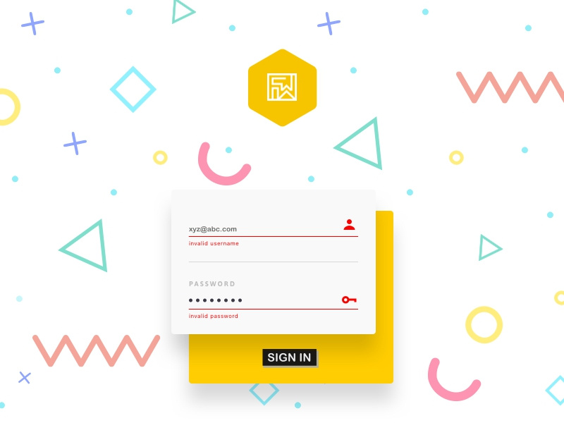 Sign in form by Dinesh Awtani on Dribbble