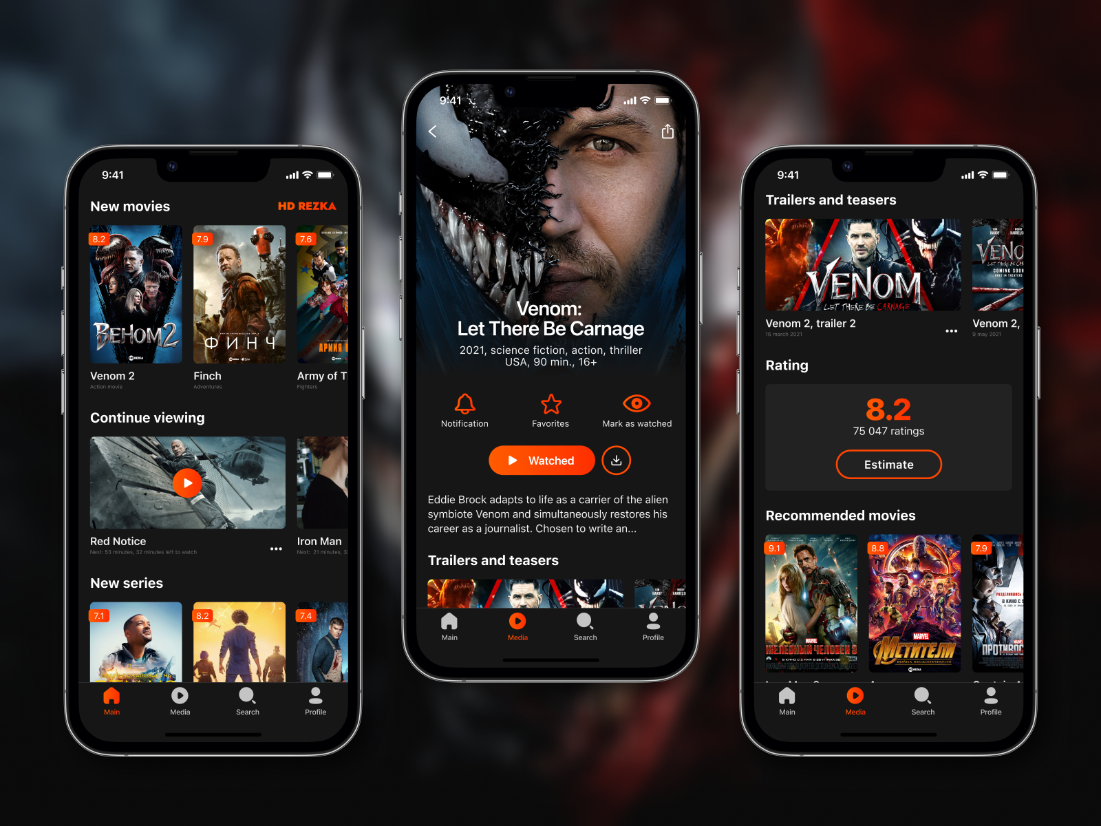 Online movie, serials App by Ignat Dolgov on Dribbble