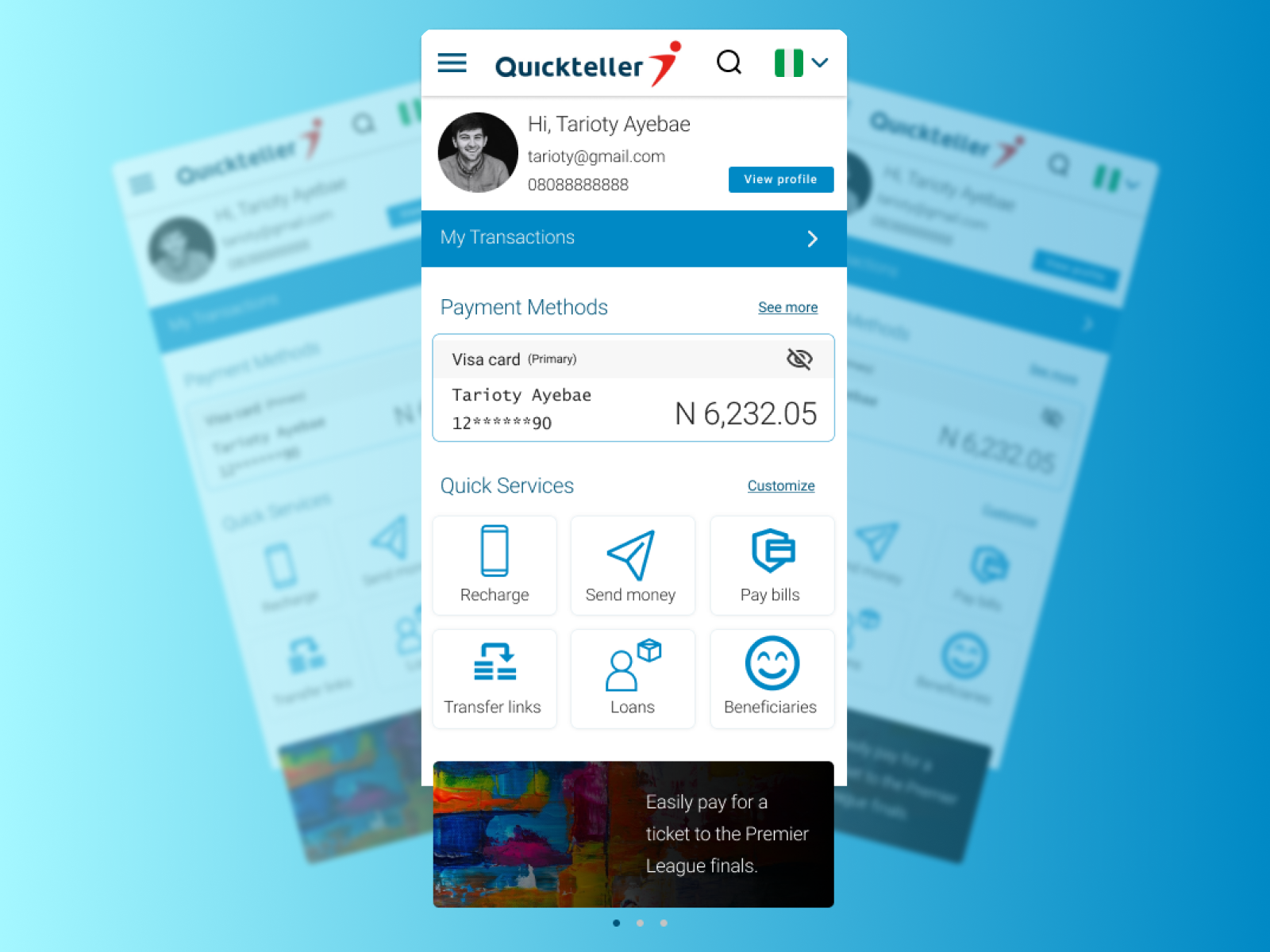 Quickteller mobile by Jude Enete on Dribbble