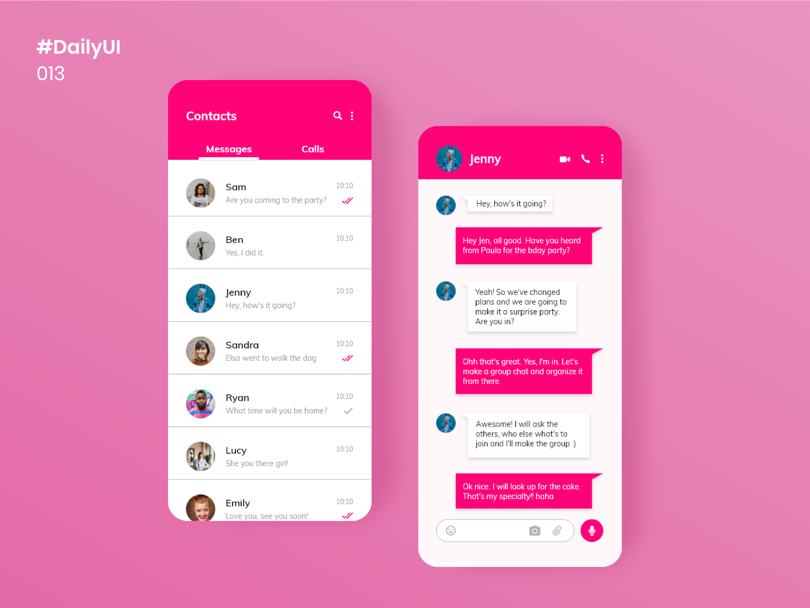 Daily UI 013 - Direct Messaging by Zoe Koutelida on Dribbble
