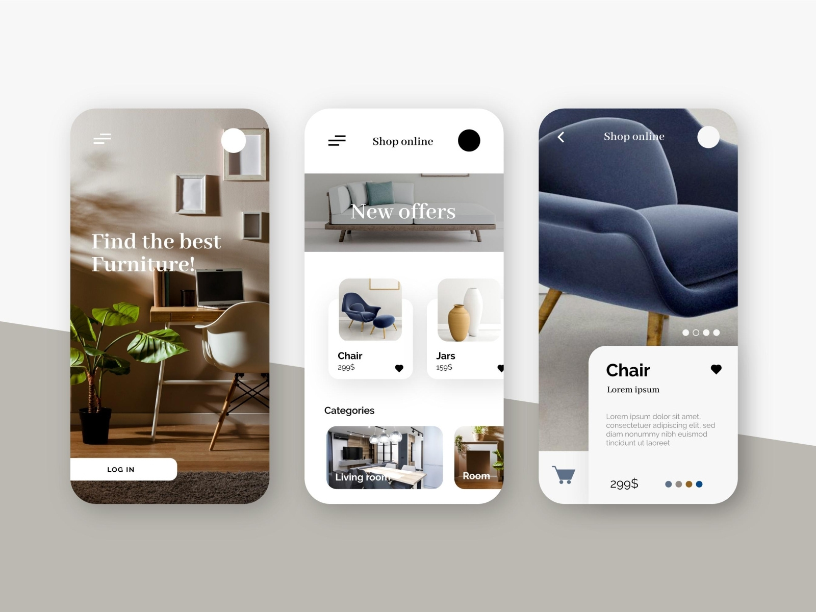 Furniture UI Design by Kalyani Shinde on Dribbble