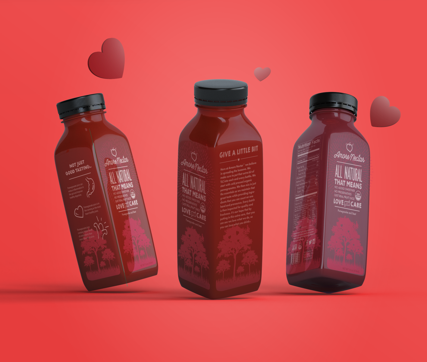 Amore Nectar Bottle design by Brandon Lopez on Dribbble