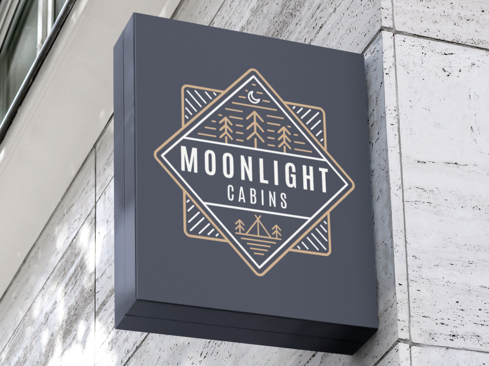 Moonlight Cabins Logo by Makniverse on Dribbble