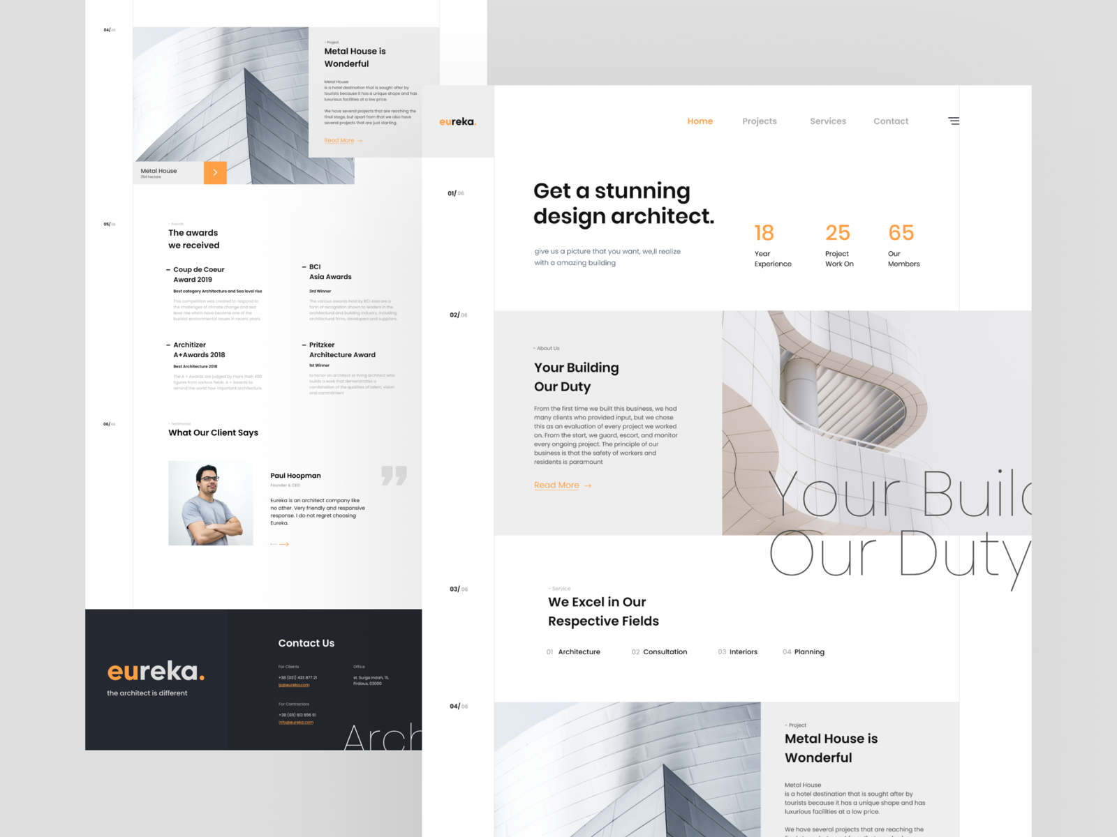Eureka-Architecture Landing Page by Aldo Dwiyan for Sobat.io on Dribbble