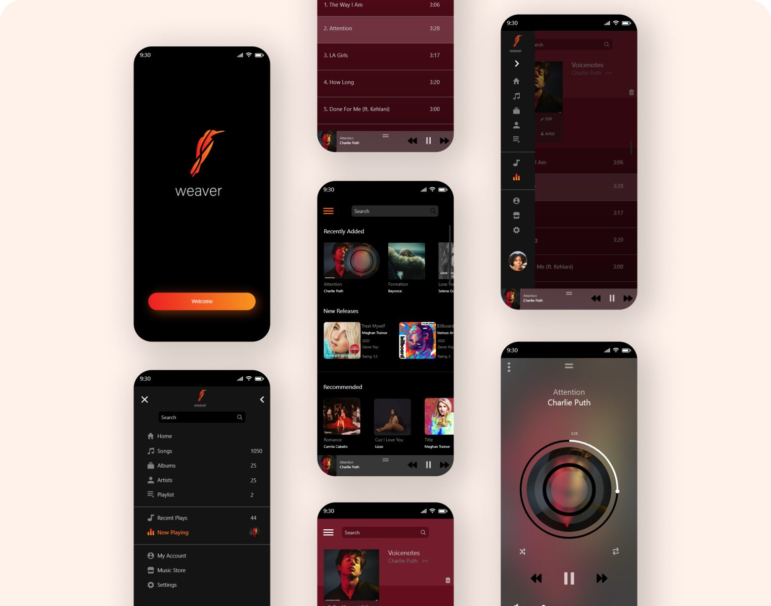Weaver Music App by Dela Alipui on Dribbble