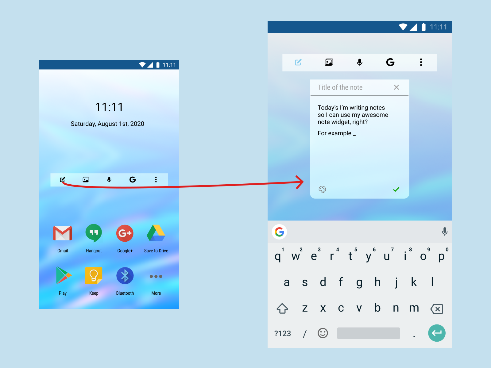 #65 Daily Ui / Notes widget by Roberto Venditti on Dribbble