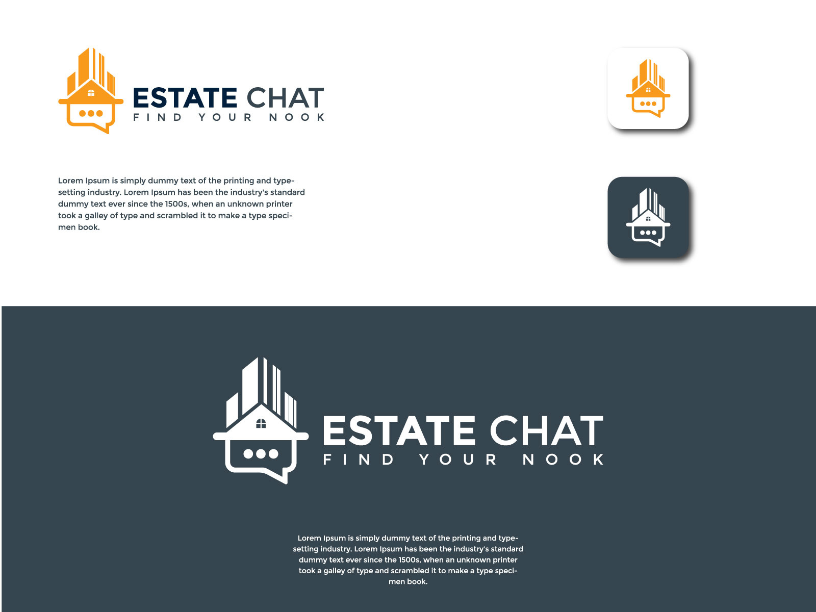 Real Estate Chat logo/ Real Estate Logo Mark by Mohasin Alam on Dribbble