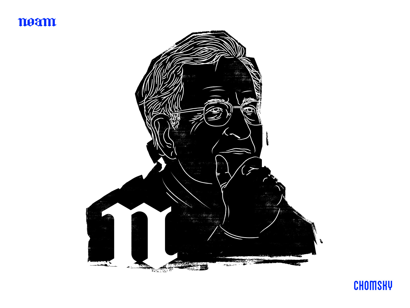 Noam Chomsky Illustration by Ivan Rocha on Dribbble