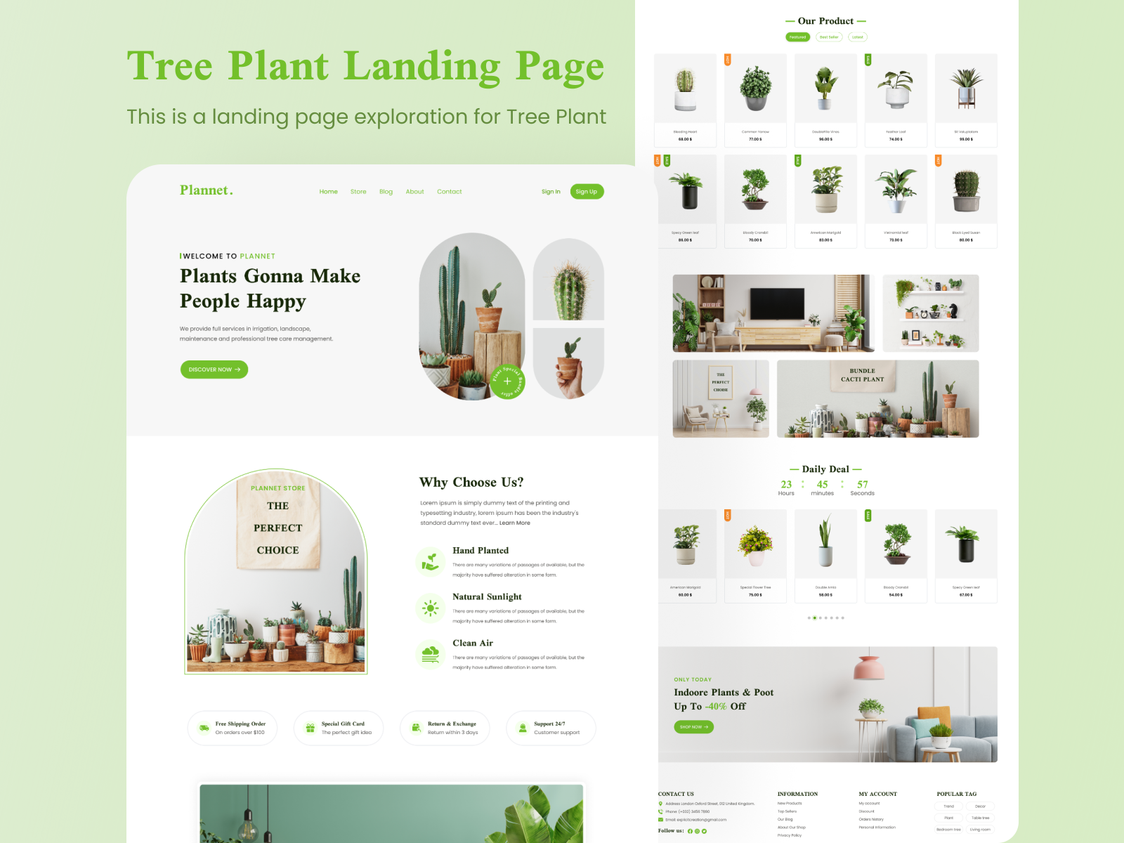 Tree Plant Website Design by MD Rafi Islam on Dribbble