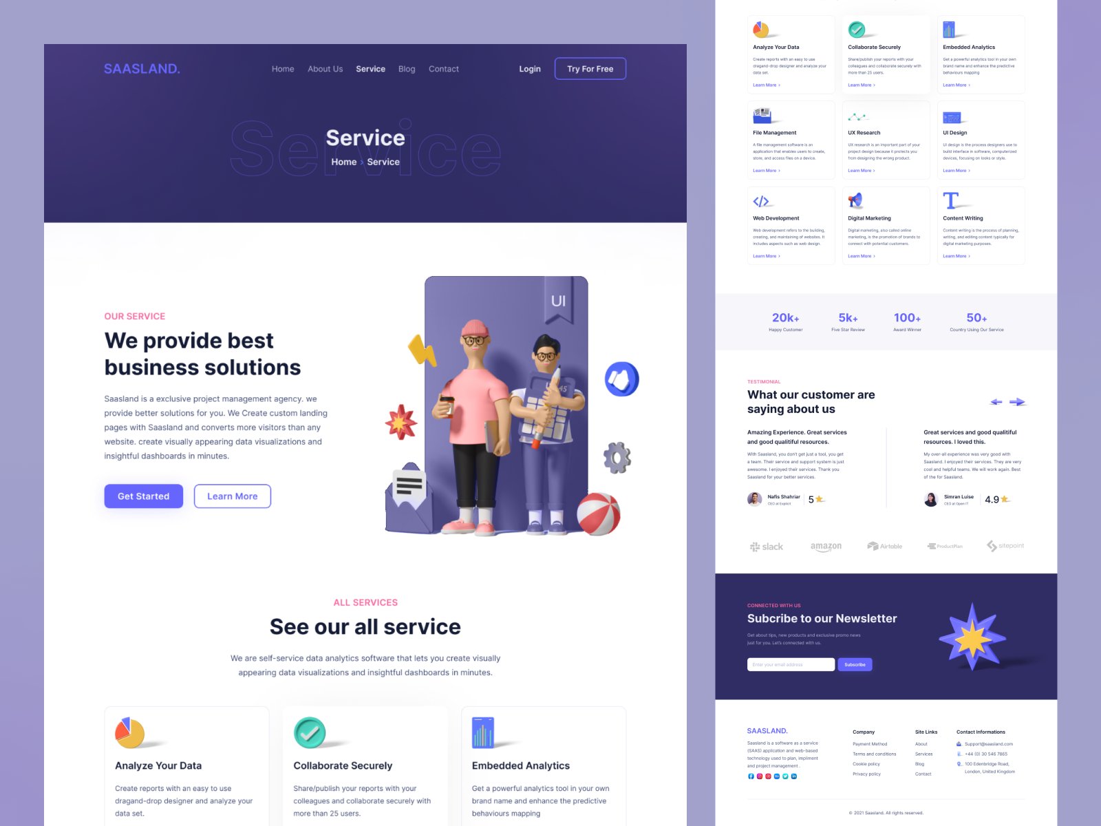 SAAS Agency Website Service Page by MD Rafi Islam on Dribbble