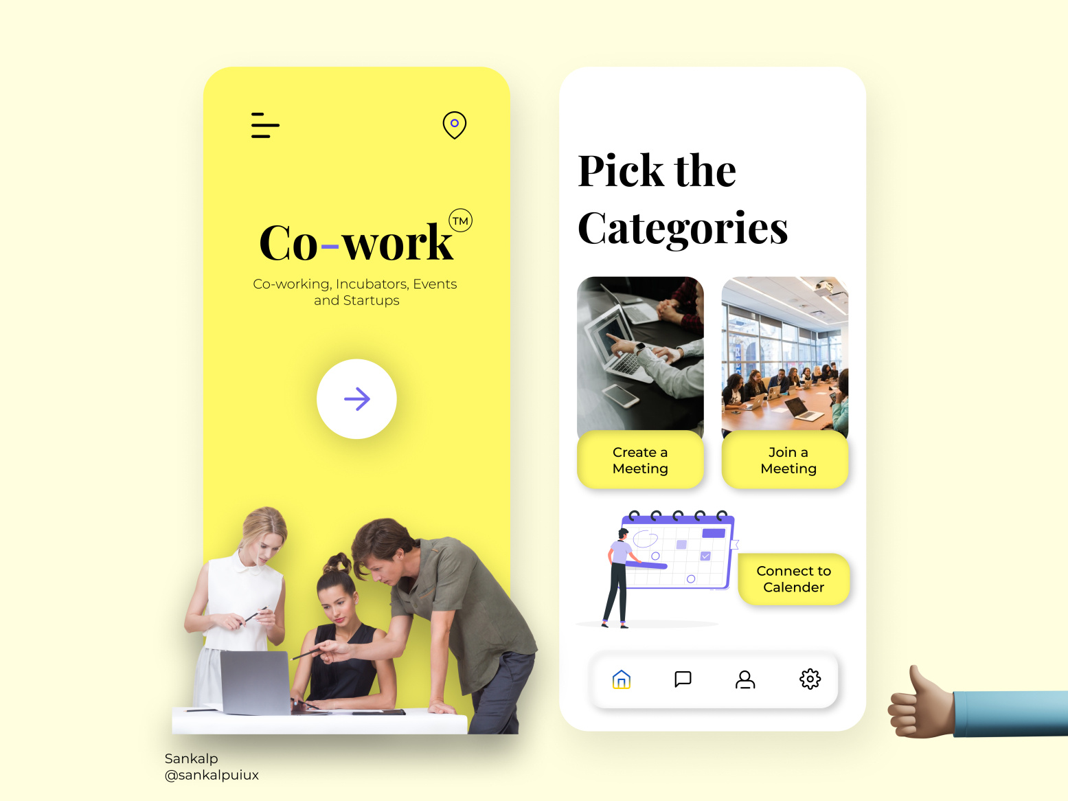Online Co-Working Space App by Sankalp Sanjay on Dribbble