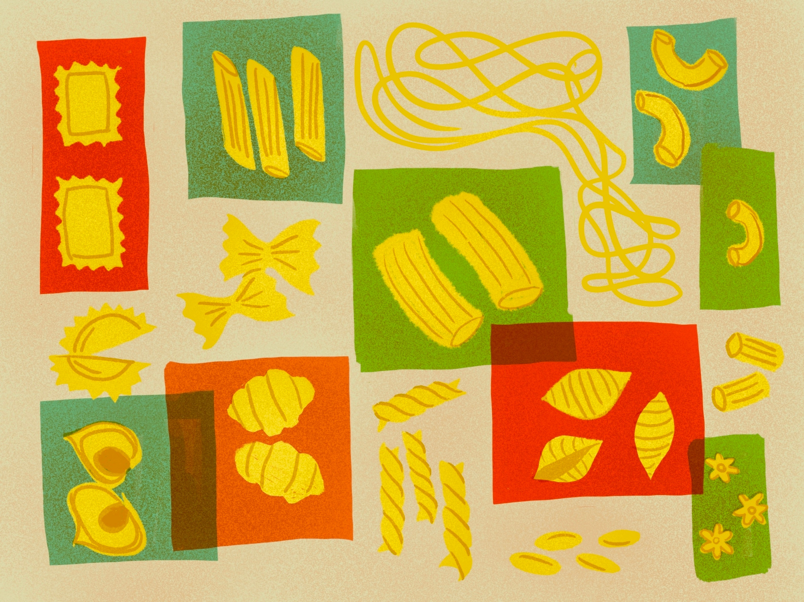 Pasta Time by Julie Serafini on Dribbble