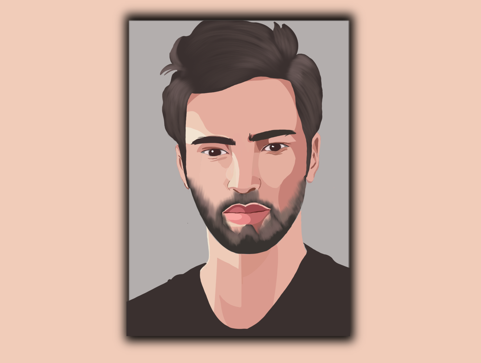 Handsome Man Drawing