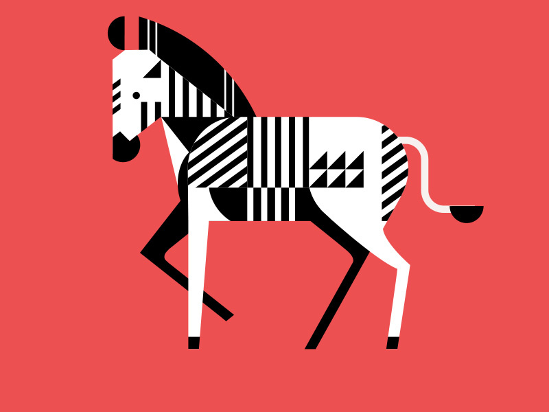 Geometric Zebra by Jono Yuen on Dribbble