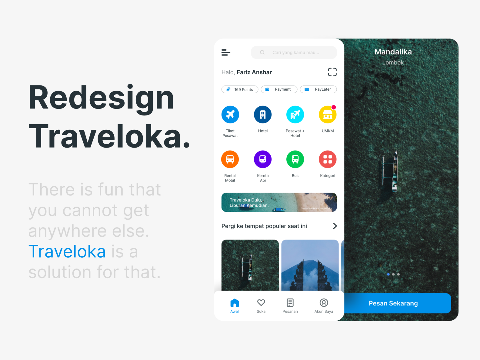 Redesign Traveloka by Fariz Anshar on Dribbble