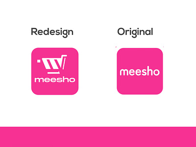 Meesho app logo redesign by maxrenzz by Maxrenzz Design on Dribbble