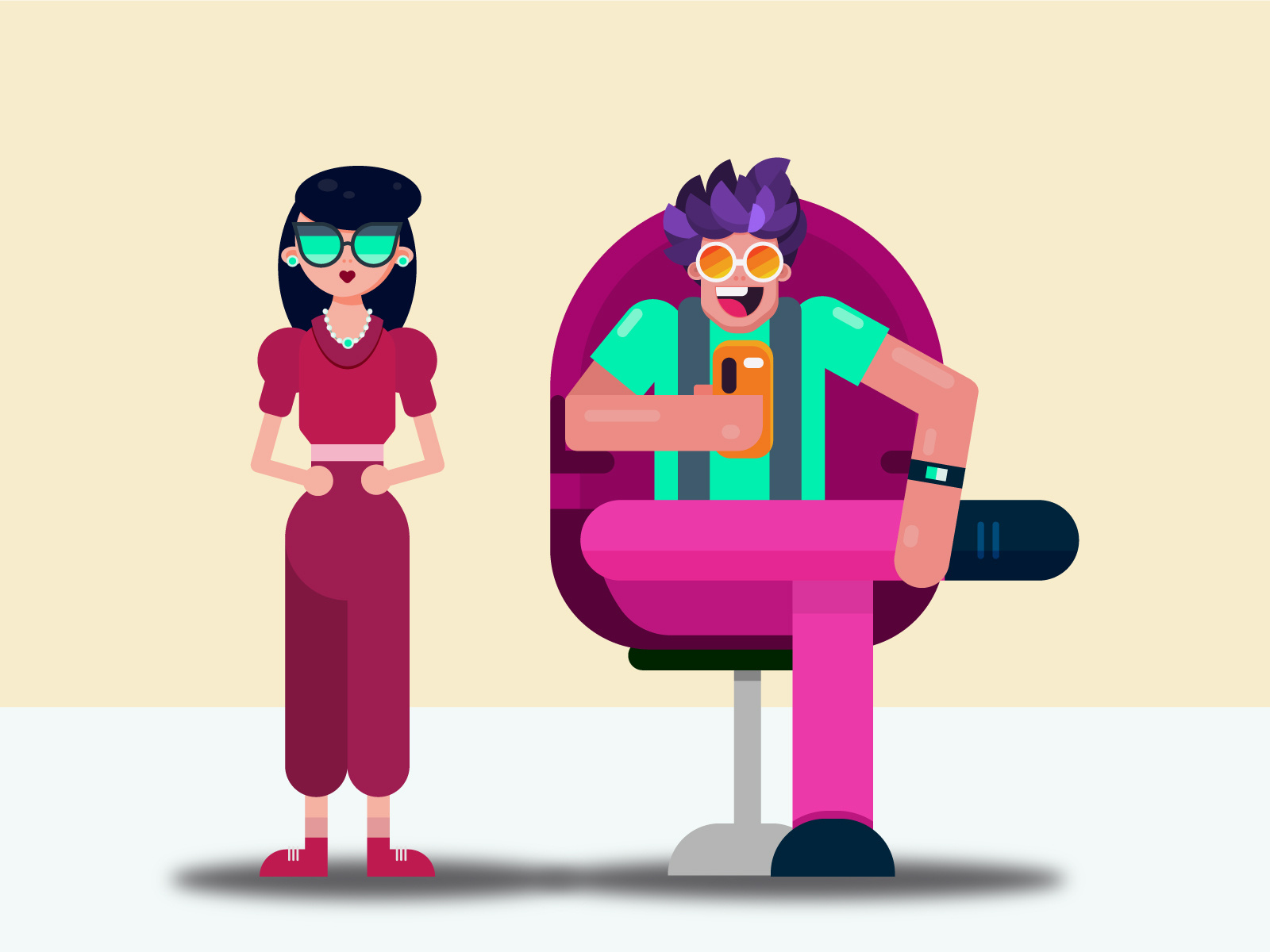 Flat Character Illustration by Maimuna Aktar on Dribbble