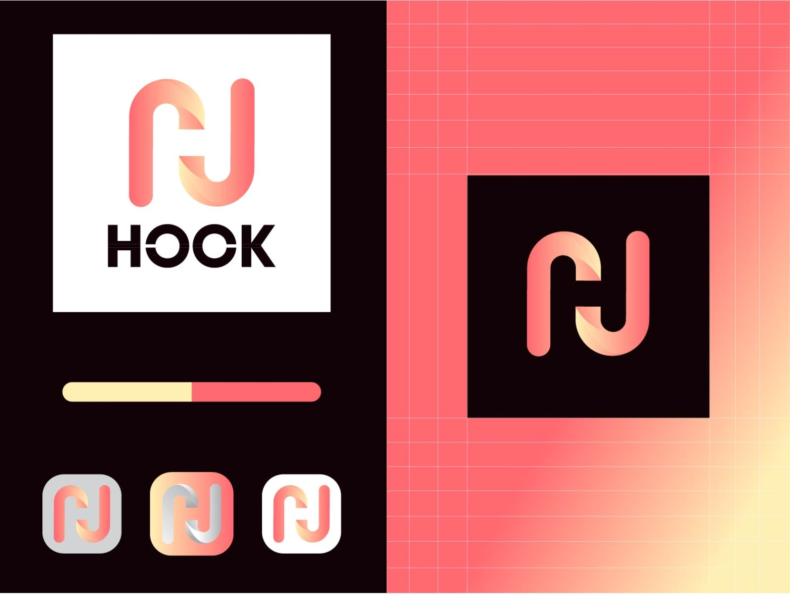 H letter logo - h logo design - modern h logo by Salma on Dribbble