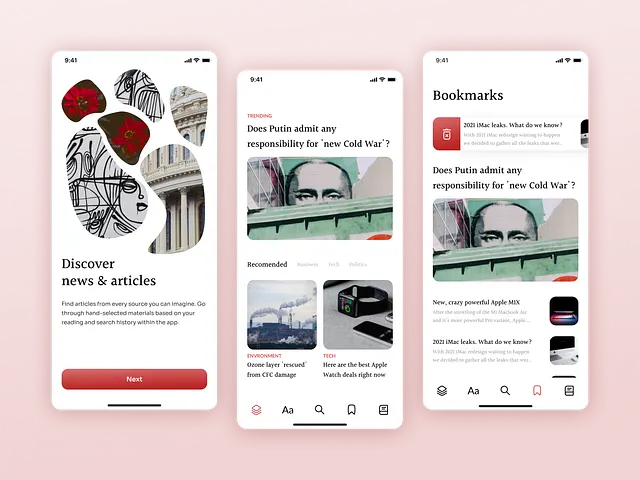 News App Ui Designs Themes Templates And Downloadable Graphic