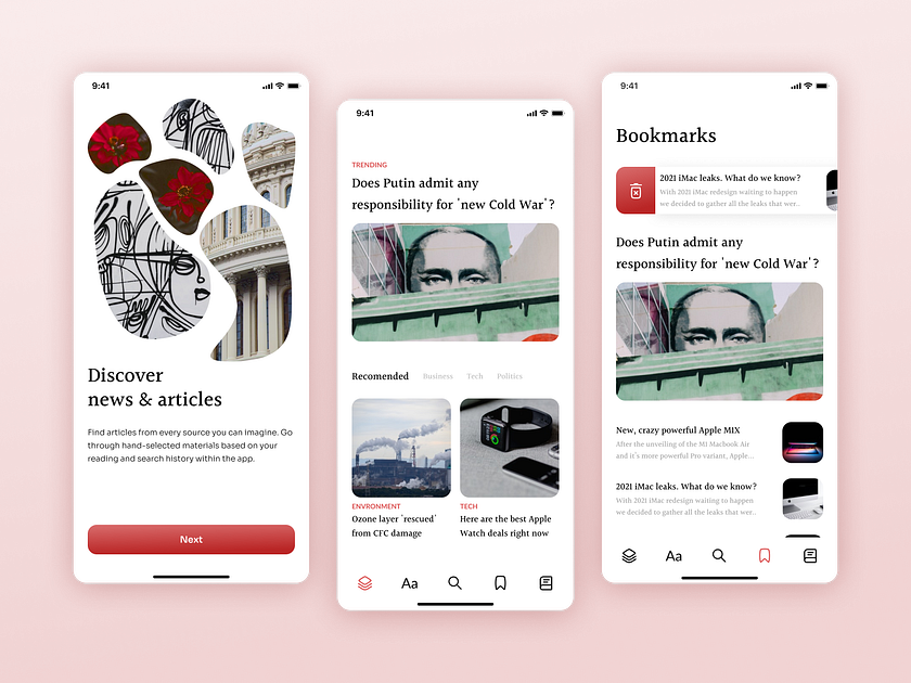 News App Ui Designs Themes Templates And Downloadable Graphic