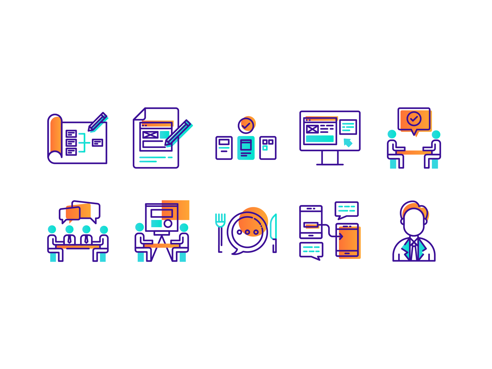 Digital Leadership Bootcamp Icons Set by Nuengthinking for Skooldio on ...