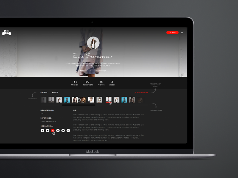 Lets Make a Movie - New Profile page by Anand Davaasuren on Dribbble