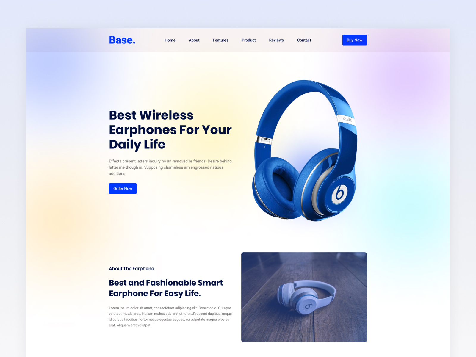Headphone Landing Page Header Exploration by Omor Rahman on Dribbble
