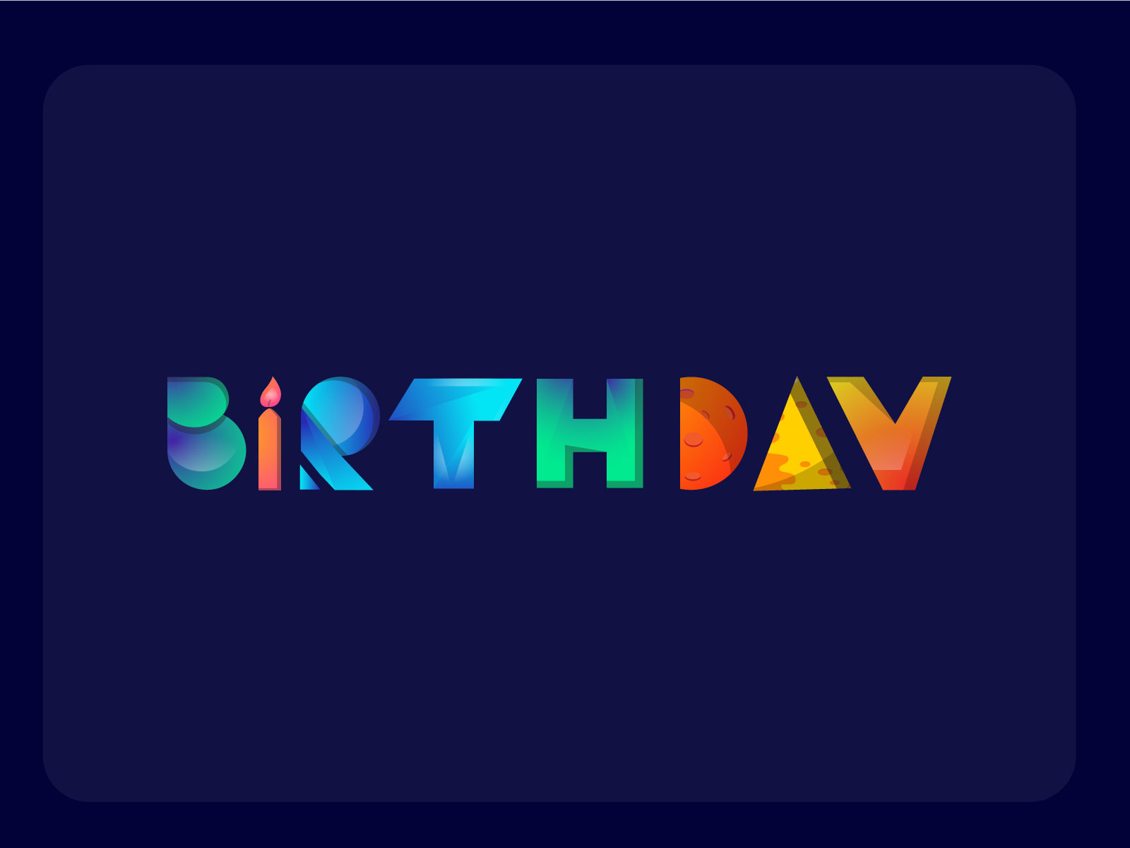Birthday logo ‍wordmark/lettermark logo by Amir Hossen on Dribbble