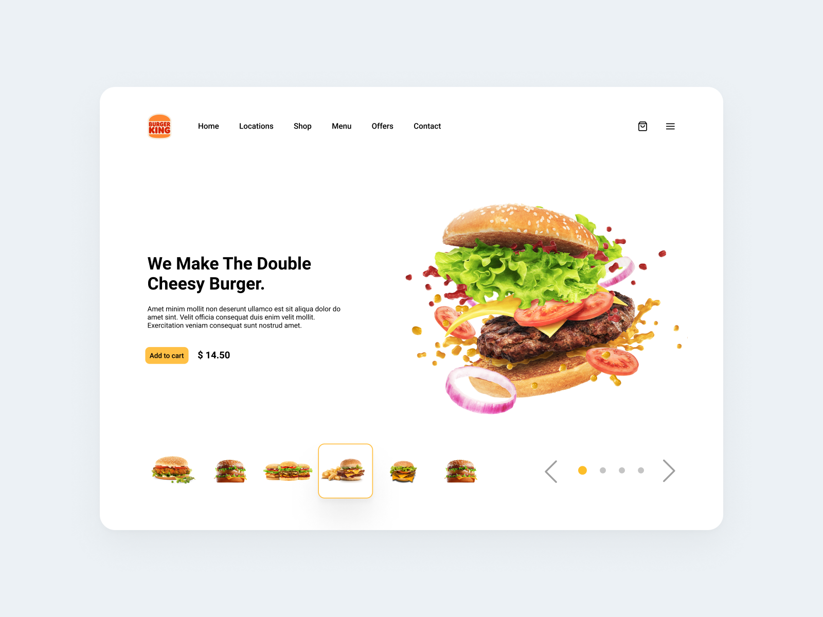 Burger King Landing page UI by Mohamed Salih Wasif on Dribbble