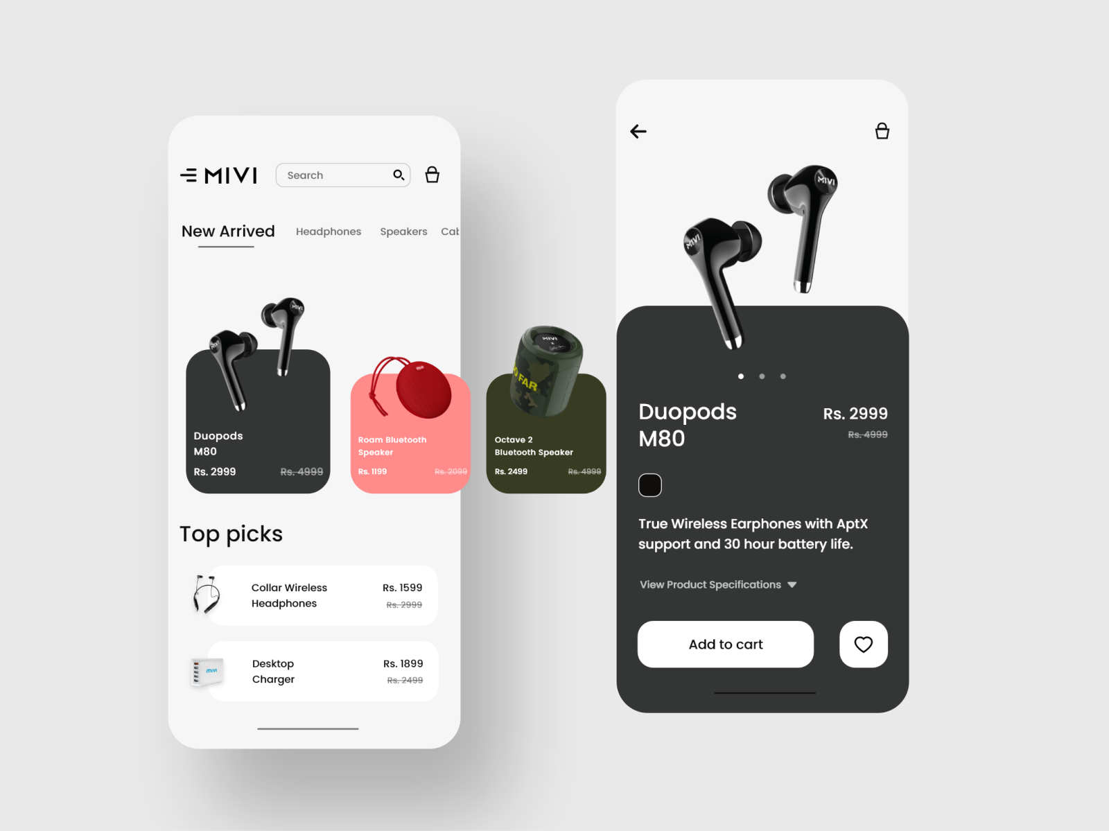 Mivi app UI Design. by Ishank Darekar on Dribbble