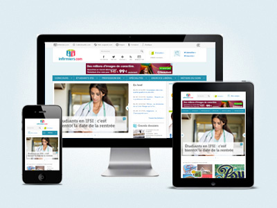 Infirmiers.com responsive design by nealite on Dribbble