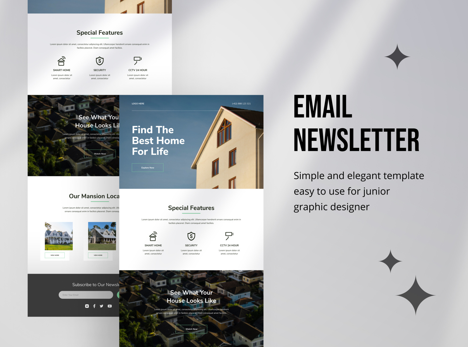 Elegant Email Newsletter & Landing Page by Iccangkun on Dribbble