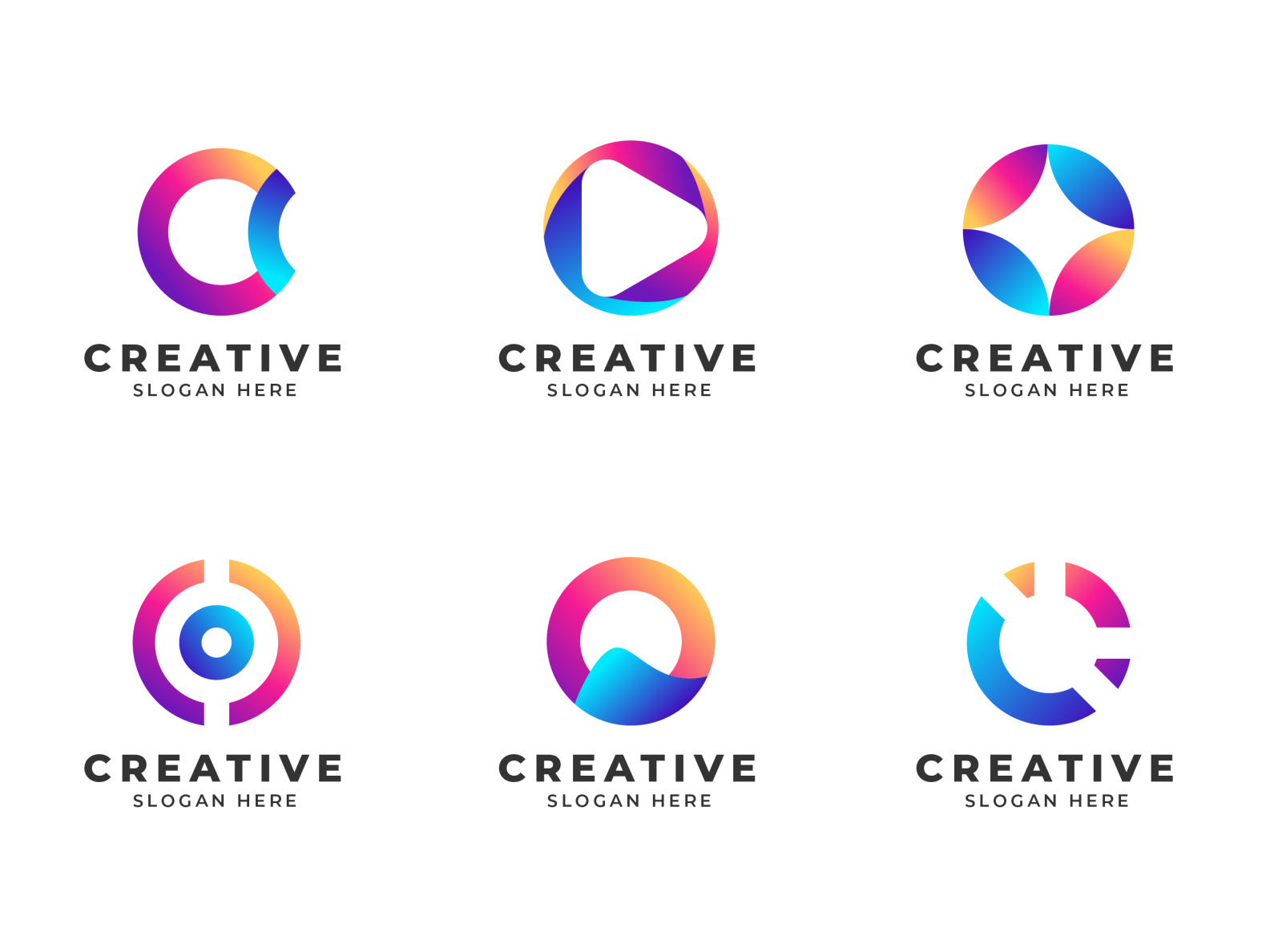 Abstract Gradient O Letter Modern Logo Collection by Michael Diasz ...