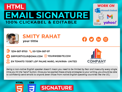 HTML Email Signature Design by MD MASUD RANA on Dribbble