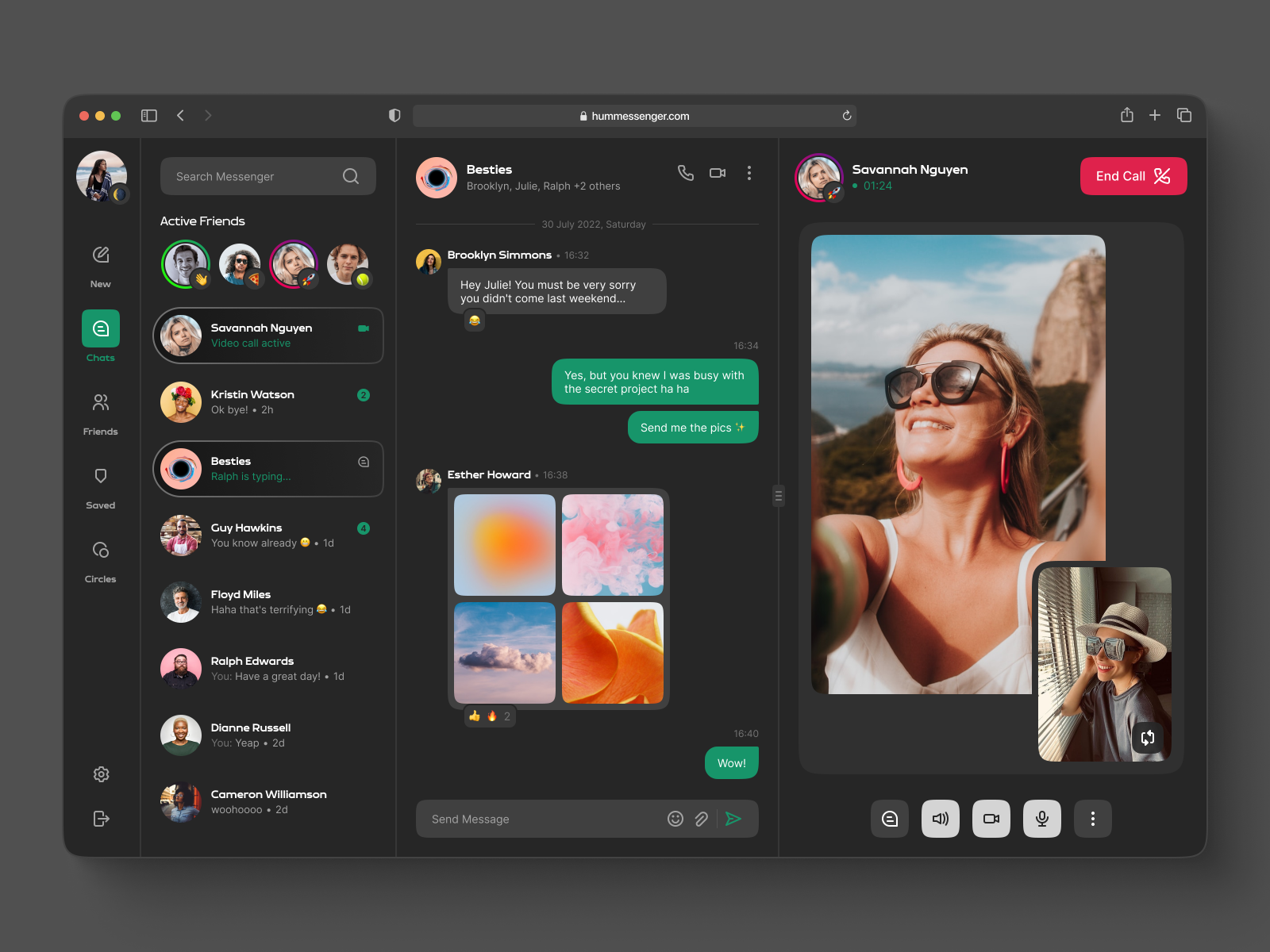 Messenger Web App Dashboard by Dogan URAL on Dribbble