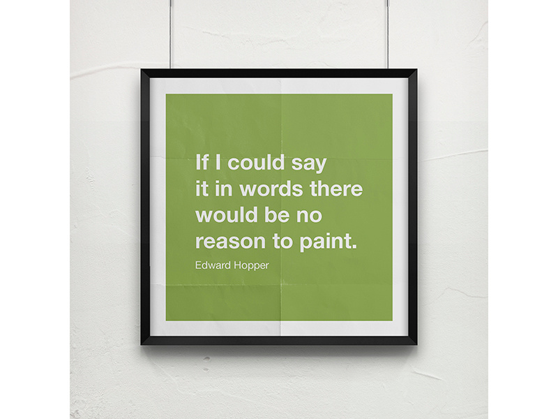 Art Quote - Edward Hopper by manish mansinh on Dribbble