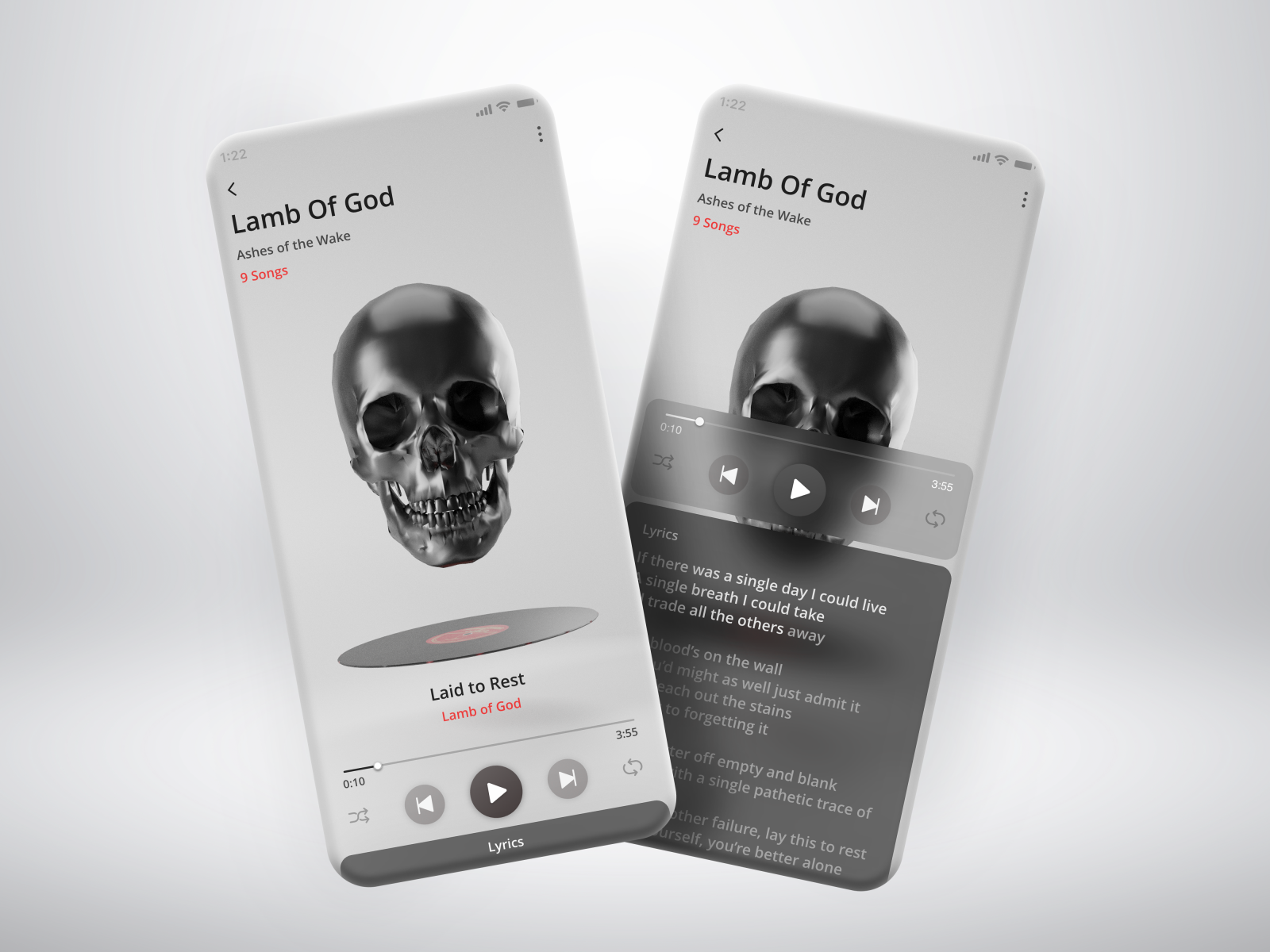 White Concept Music App Design by Shashank G on Dribbble
